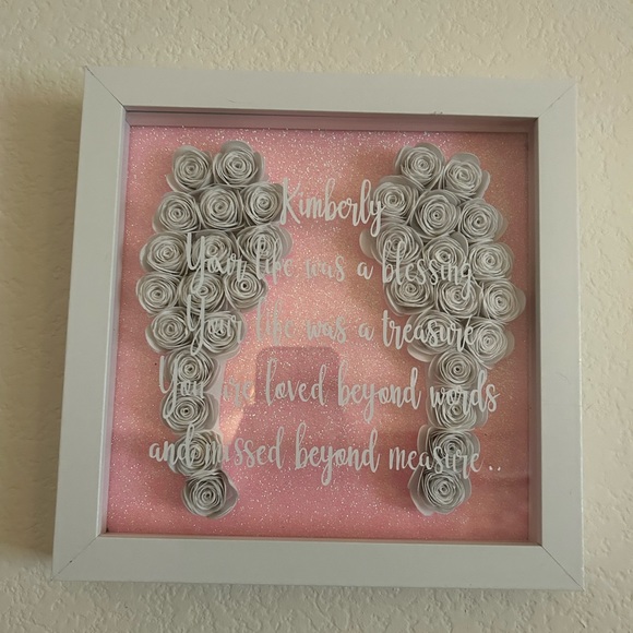 Handmade | Other | Angel Wings Rolled Flower Shadow Box | Poshmark
